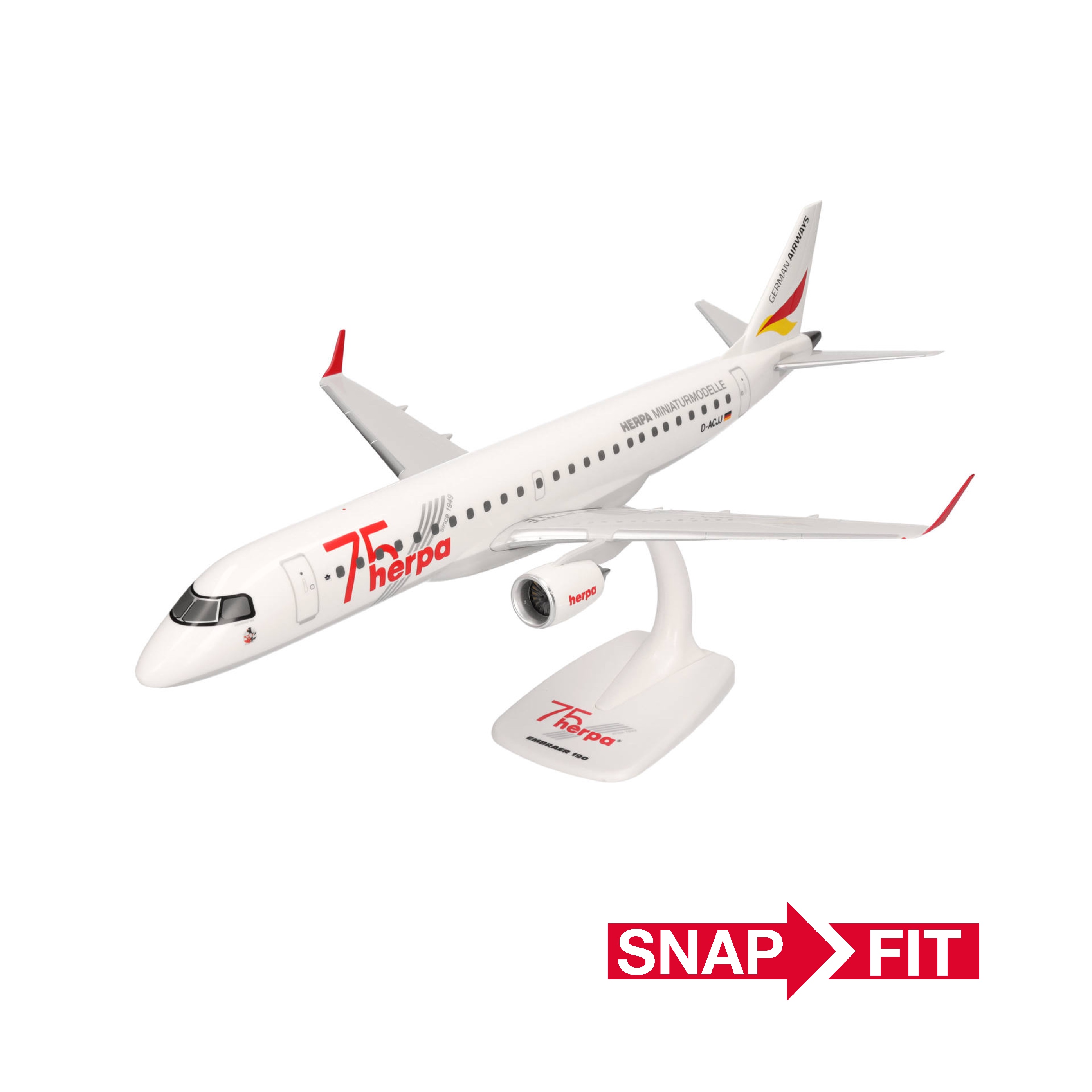 German Airways Embraer E190 “Herpa 75 Years” – Lysek Modellbau